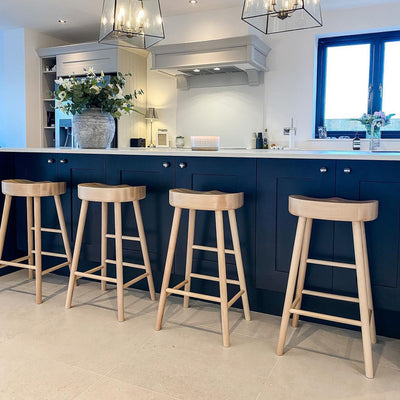 Wooden Kitchen Bar Stools | Farmhouse Style, Oak & Beech Wood ...